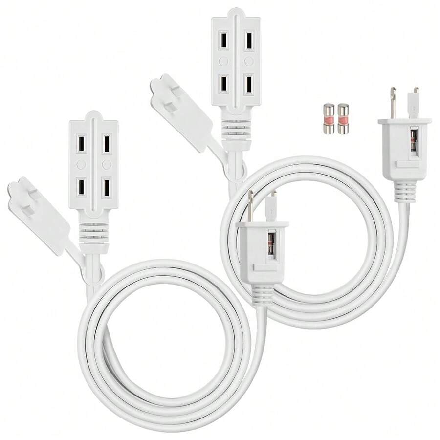 DEWENWILS Extension Cord Indoor, 2 Prong Short Extension Cord with 5A ...