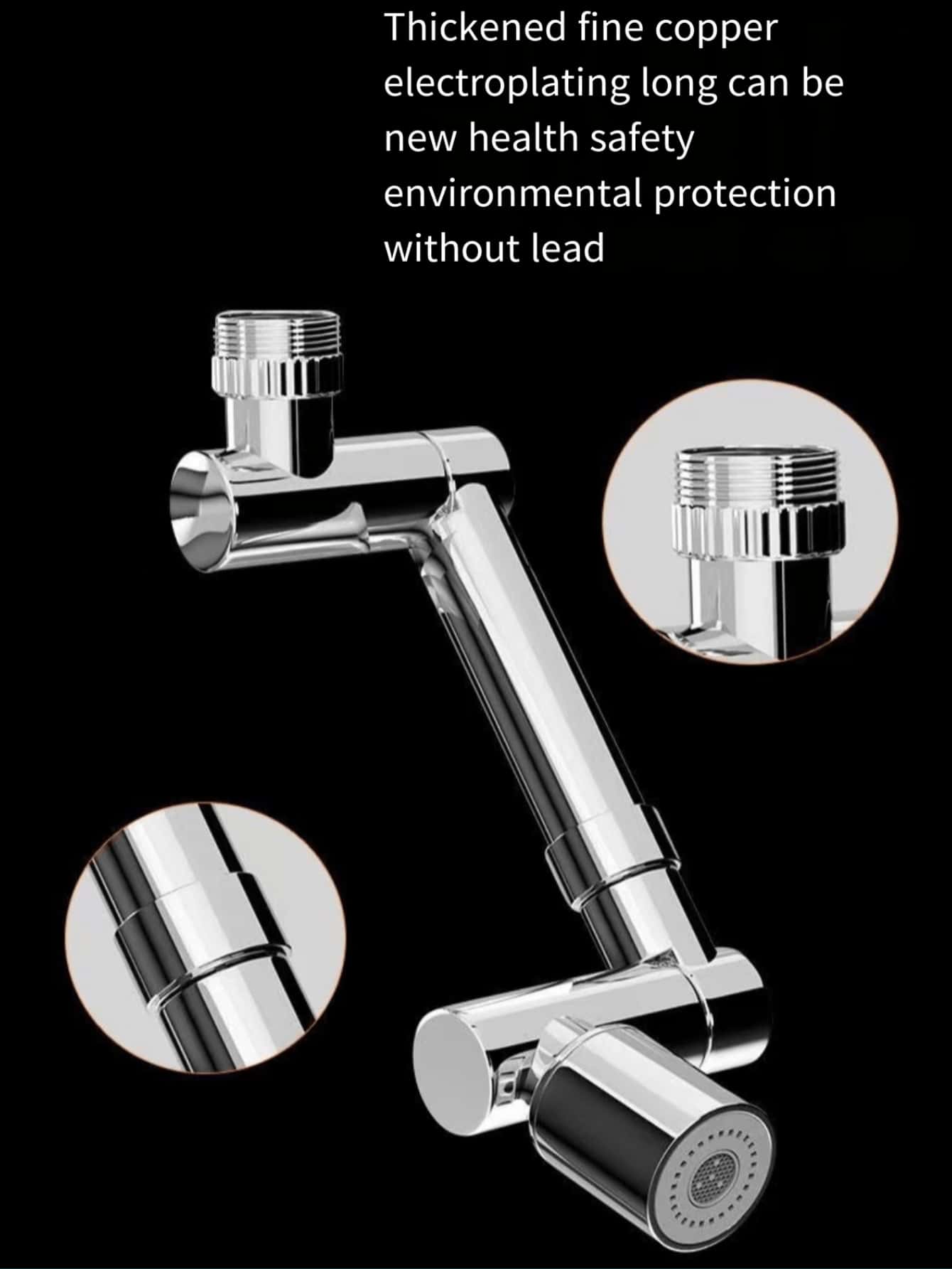One, 1,440° rotating mechanical arm universal faucet, extendable nozzle ...
