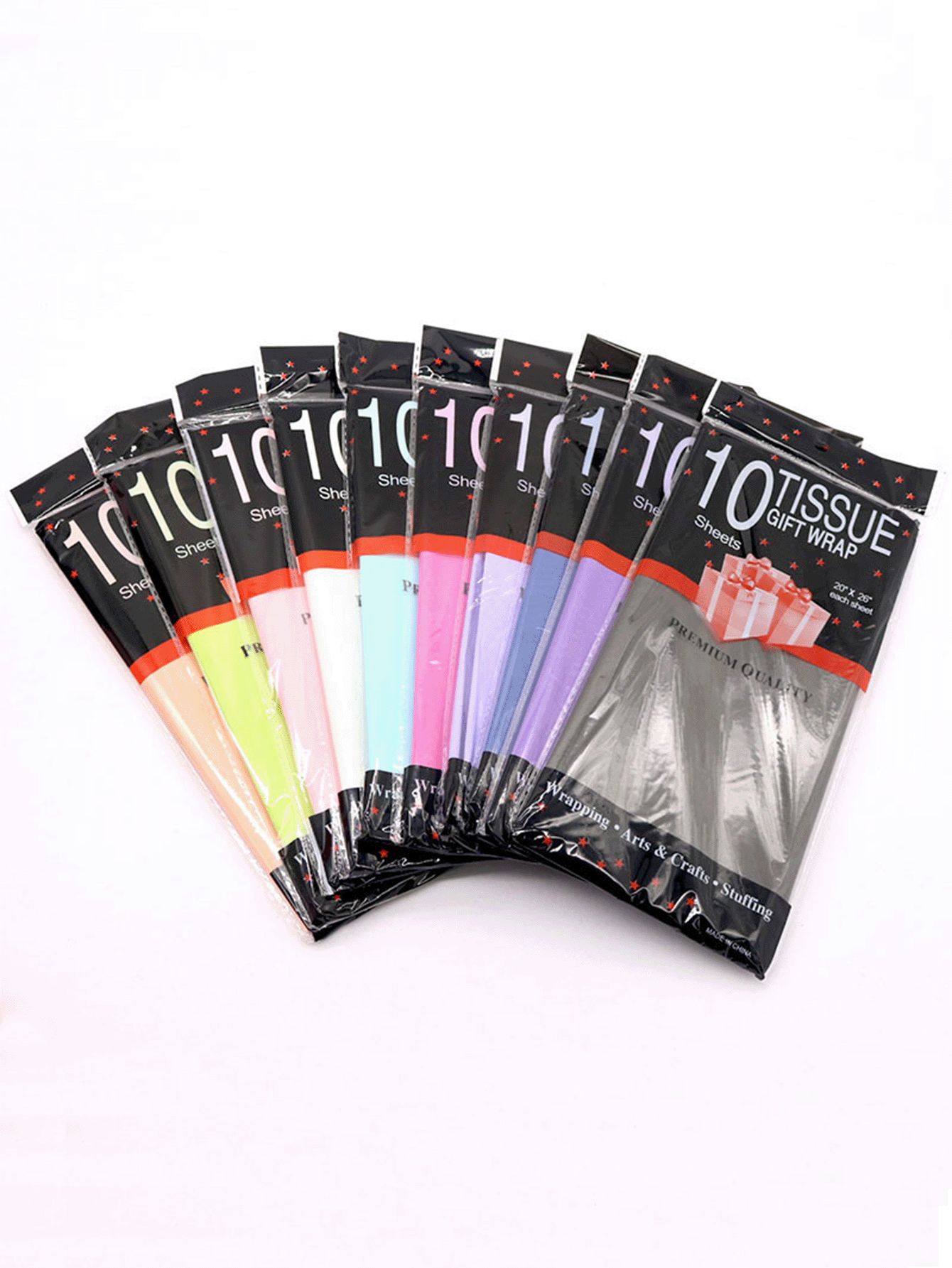 10sheets Colored Pearpaper, Solid Thin Page Paper, Dotted Copy Paper ...