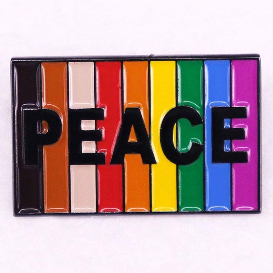 Peace Rainbow Enamel Brooch, Rainbow Flag Colored Brooch Pin, Colorful ...
