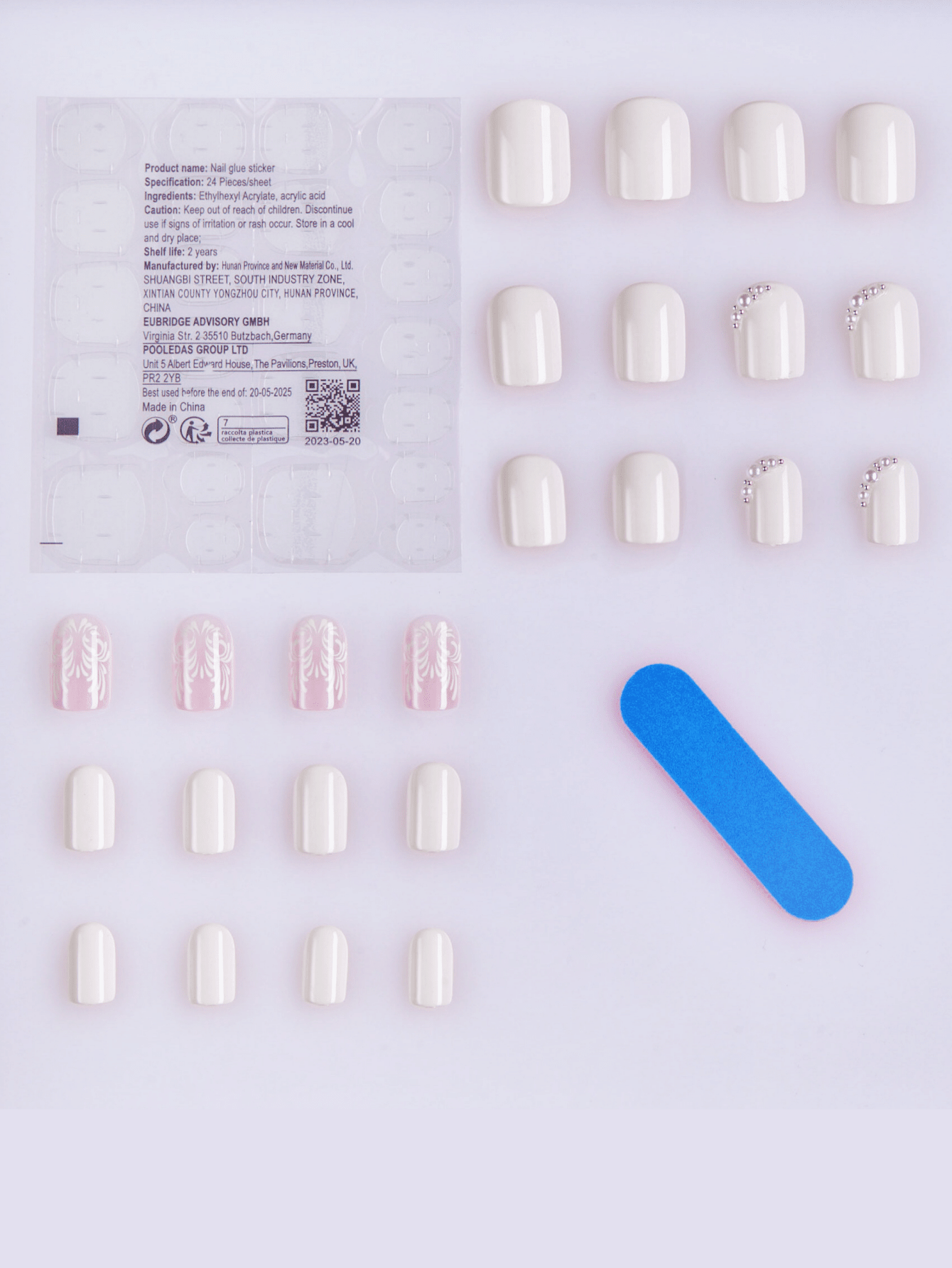 Get Glamorous with 24pcs Short Round Fake Nails with Paisley Pattern ...