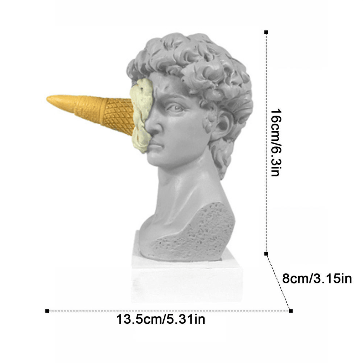 Classic Greek David Statue Resin Sculpture For Living Room, Office ...