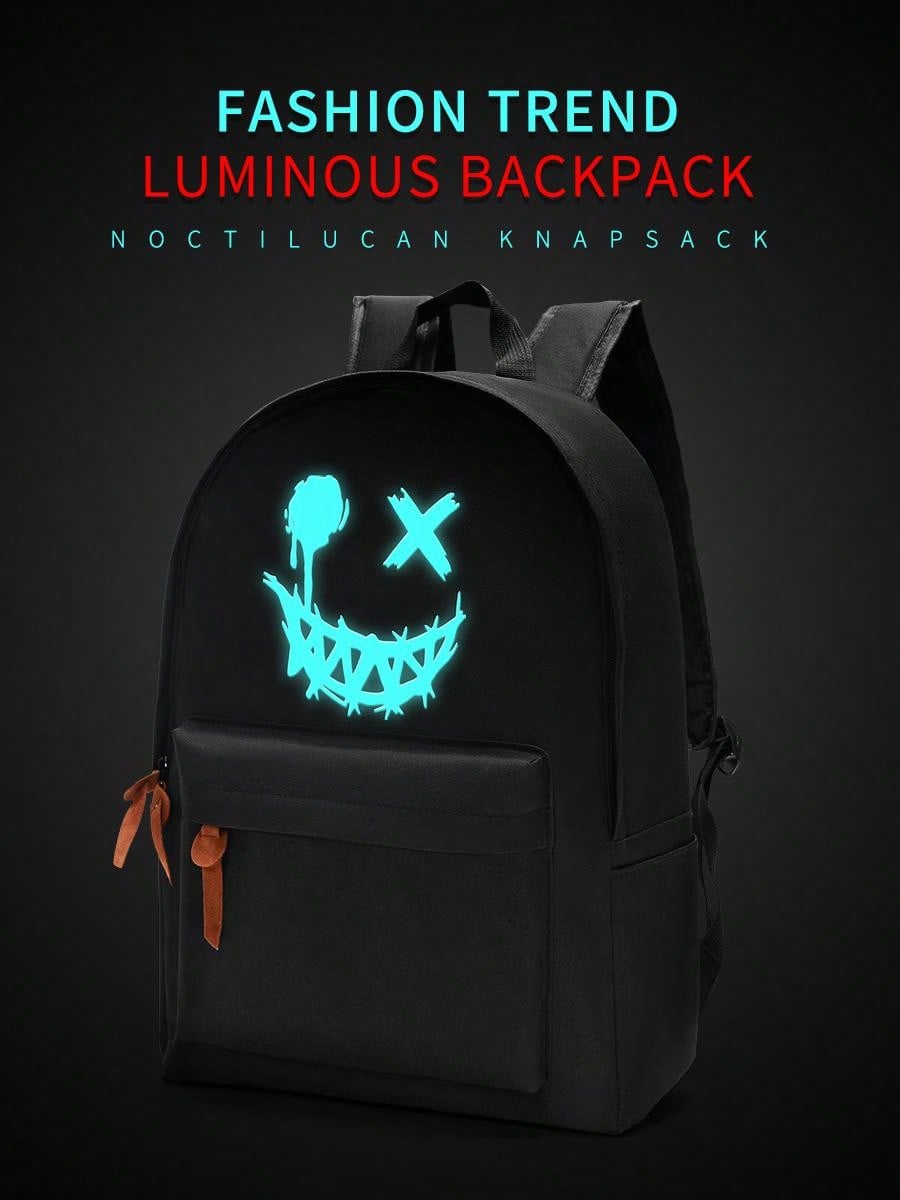 Fluorescent Astronaut Print Minimalist Backpack Double Shoulder Bag ...