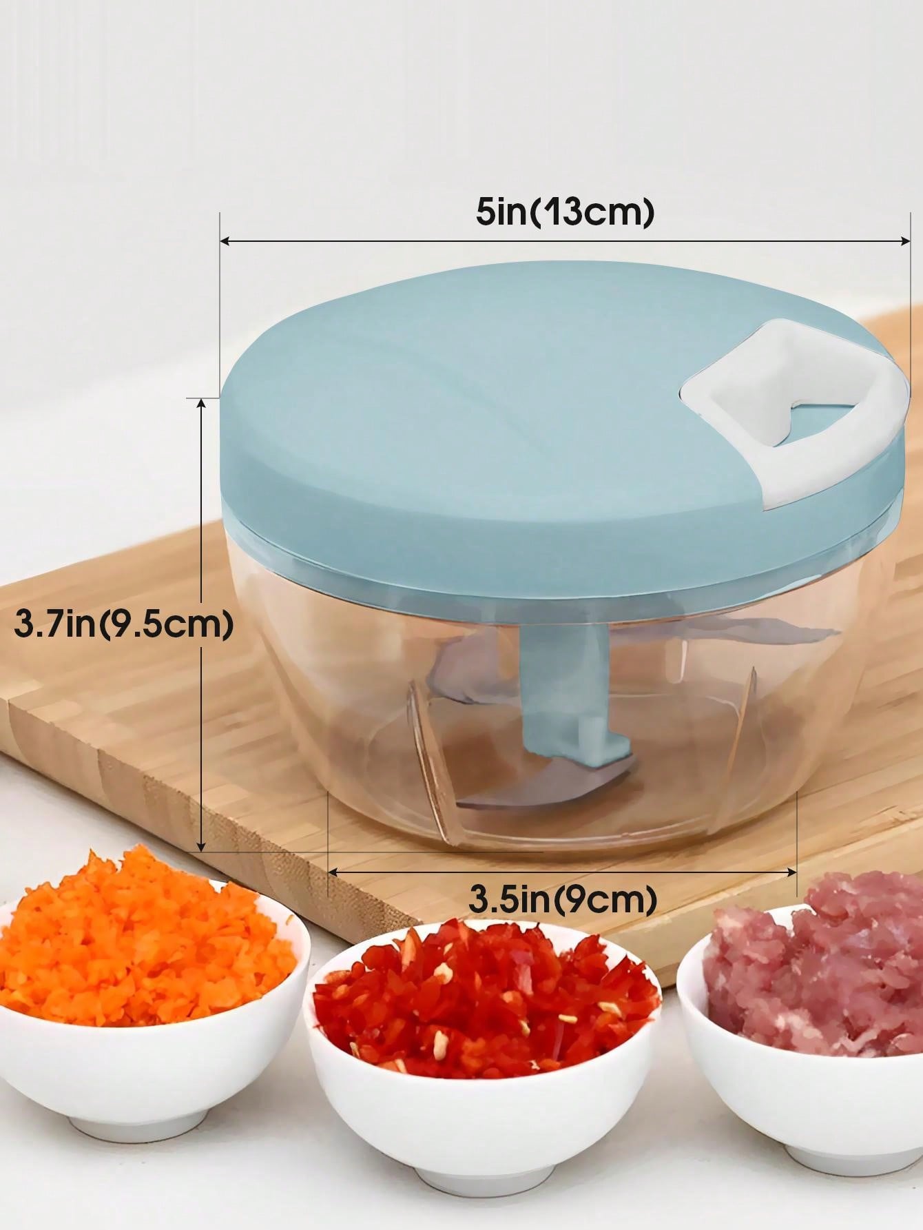 1pc 500ml Portable Manual Food Processor For Vegetable Chopper, Garlic ...