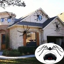 YOUSIHOME 75cm/90cm/125cm/150cm Black Spider Halloween Decoration ...