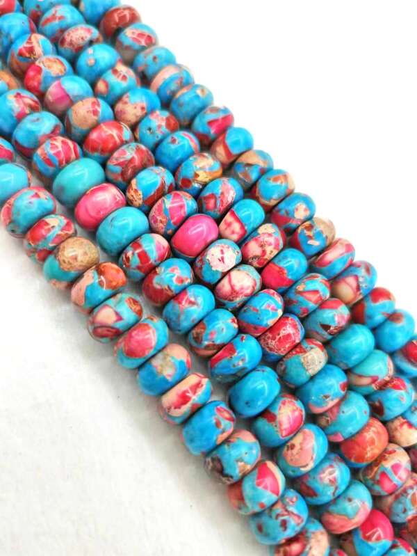 1 String Of 38 Round Abacus Beads Made Of Natural Imperial Stone, Great ...