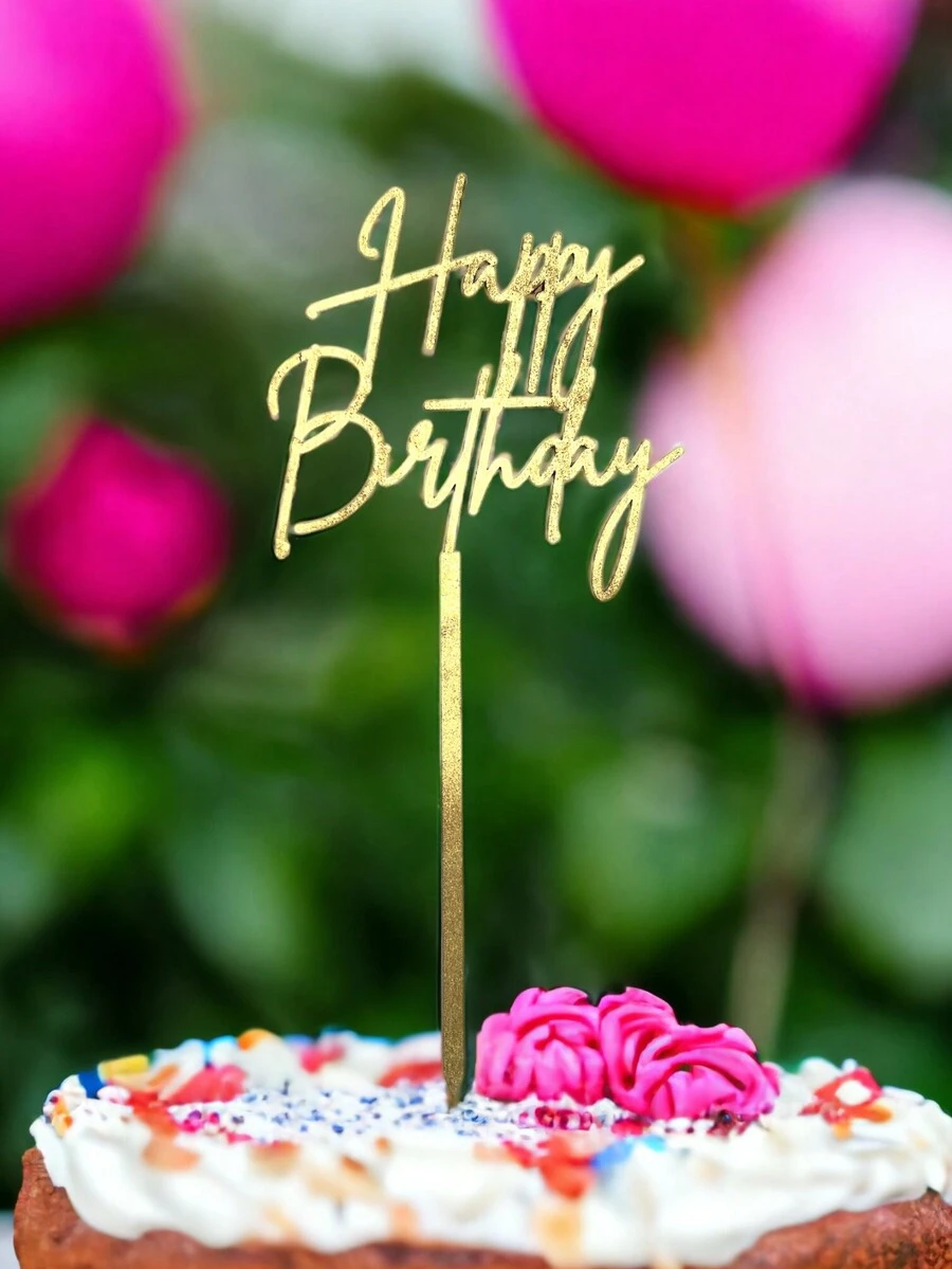 Cake Sign Cake Topper Happy Birthday Various Colors | SHEIN USA