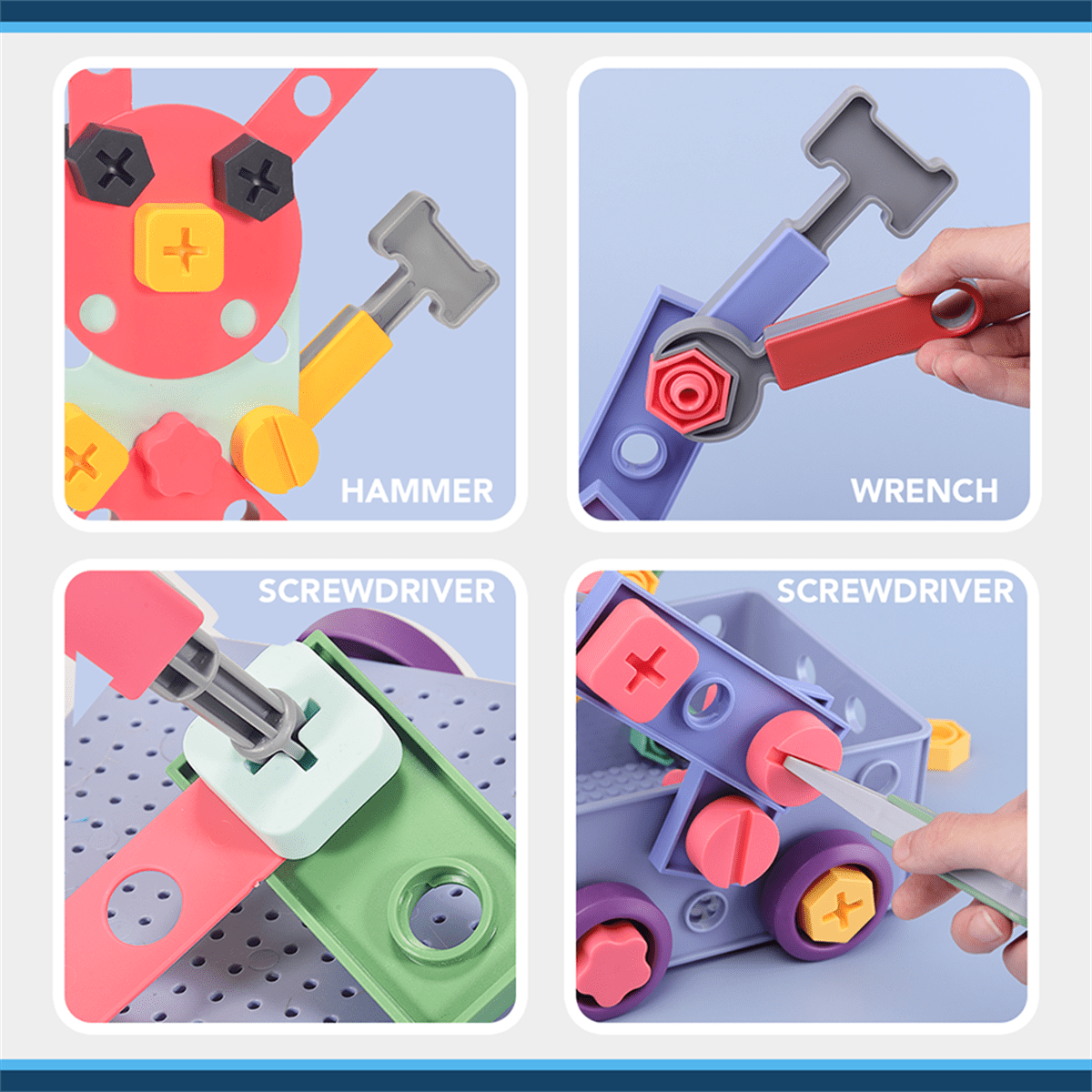 Set Of Screws, Nuts, And Disassembly Tools Toy, Removable 3d Puzzle ...