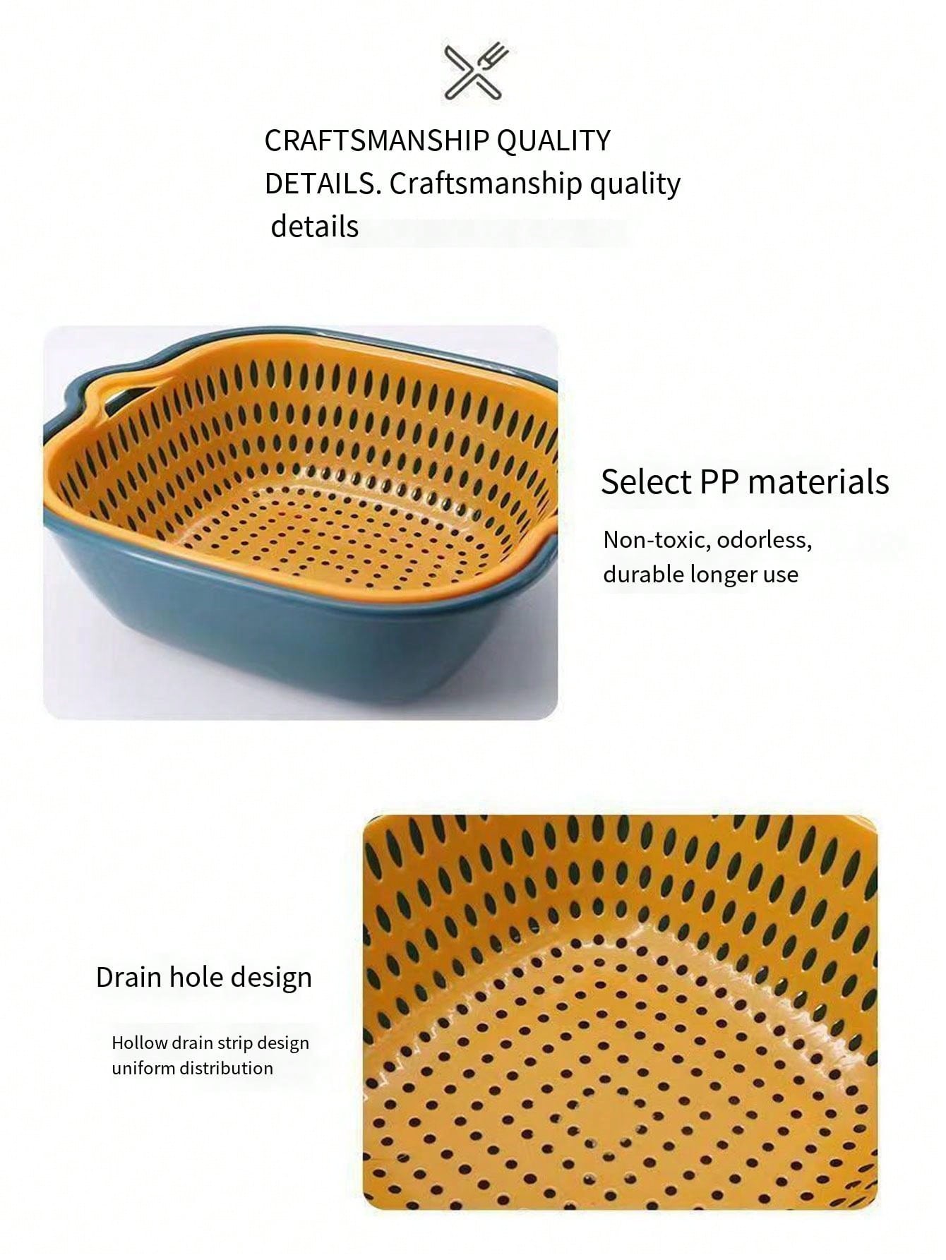 Large Set Of 6 Blue & Yellow Storage Baskets | SHEIN USA