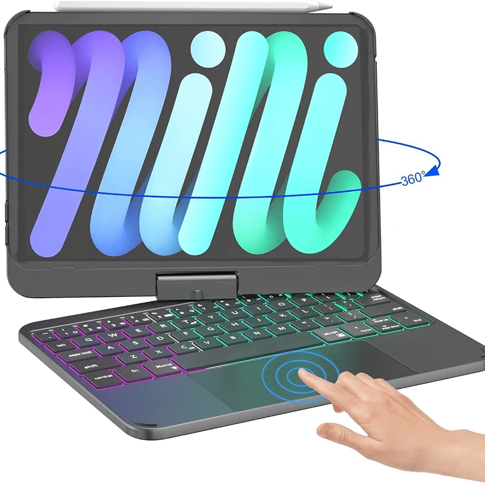 Compatible With IPad Mini 6 Keyboard Case 8.3-Inch 2021, 360 Swivel ...