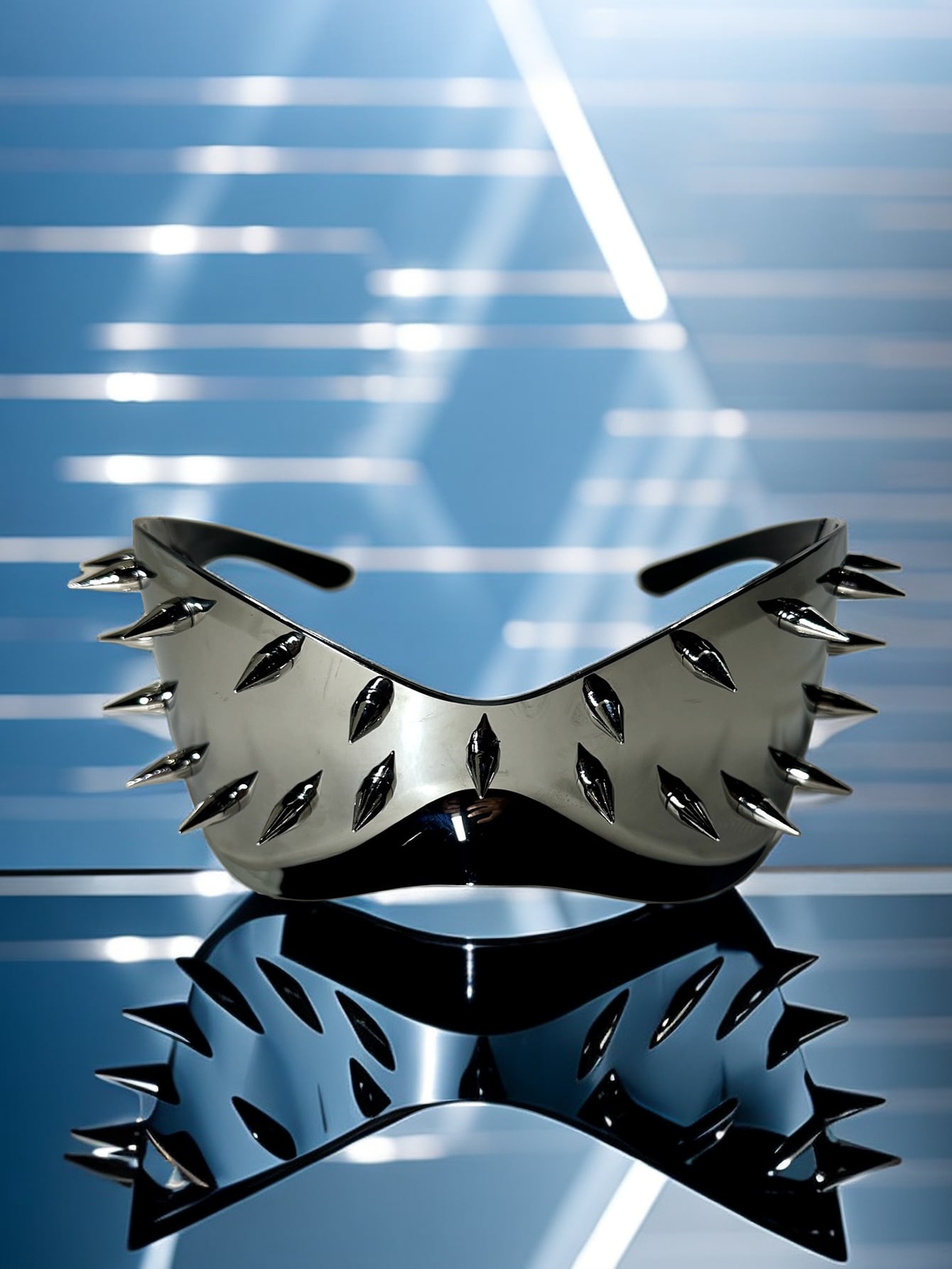 1pc Heavy Metal Element Style Gothic Retro Rivet Decorated Eye Mask ...