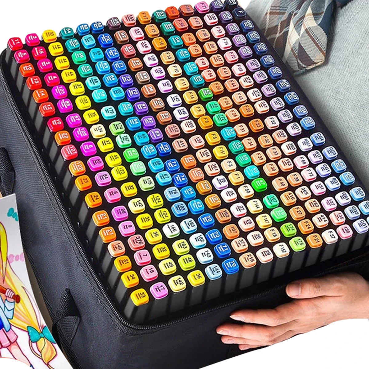 168 Colors Brush Tip Markers, Double Tip Markers, Professional Alcohol ...