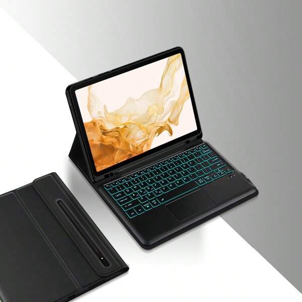 Backlit TrackPad Keyboard Case Book Cover For Galaxy Tab S8+ / S7 FE ...