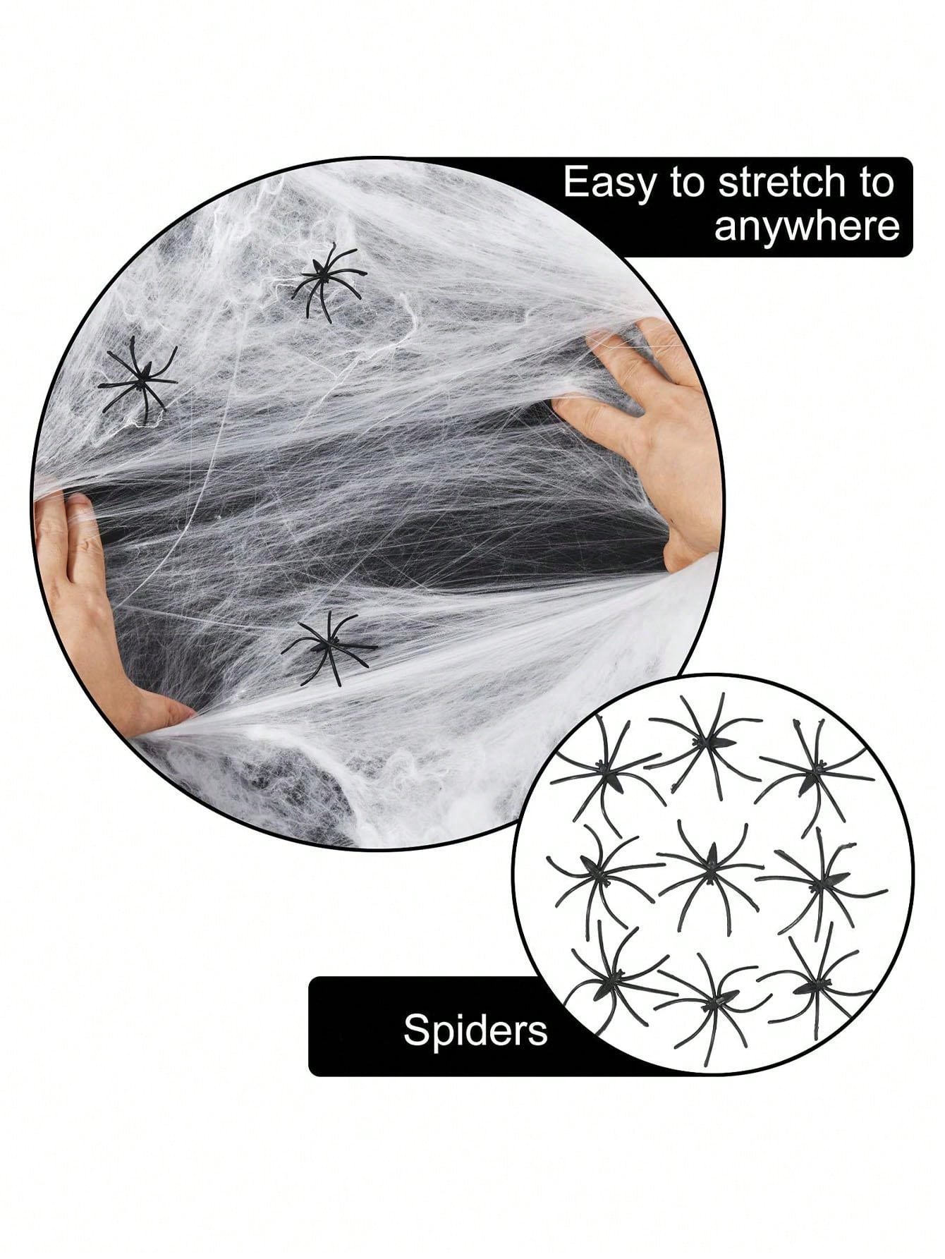 Halloween Spider Prop Decoration, Spider Web, Spider Silk, Plastic ...