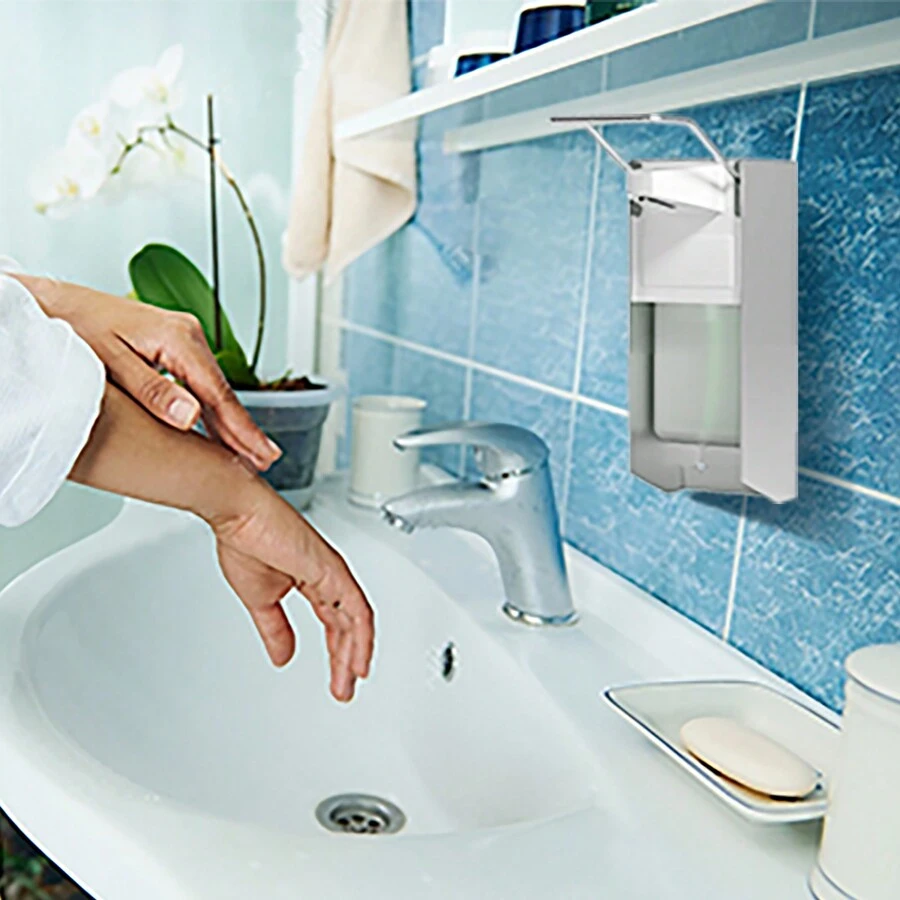 1pc 500ml Manual Wall-Mounted Soap Dispenser, Elbow-Press Soap ...