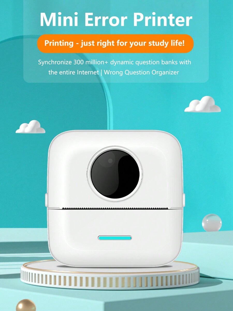 Mini Portable Photo Printer,Examination Questions Printer With 5 Rolls ...