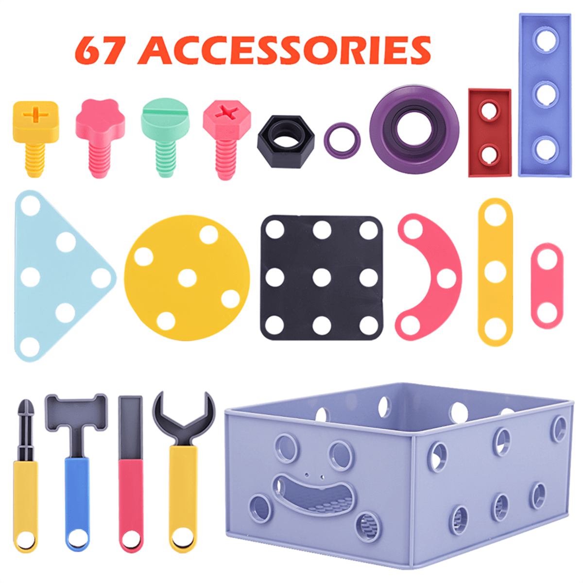 Set Of Screws, Nuts, And Disassembly Tools Toy, Removable 3d Puzzle ...