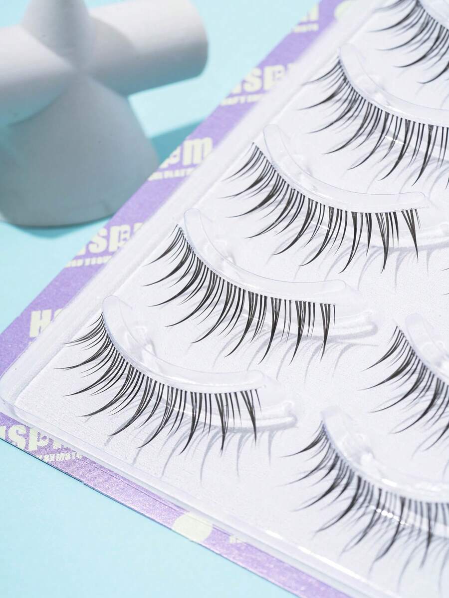 Manga Lashes 5 Pairs Full Strip False Eyelashes Devil Comic Lashes ...