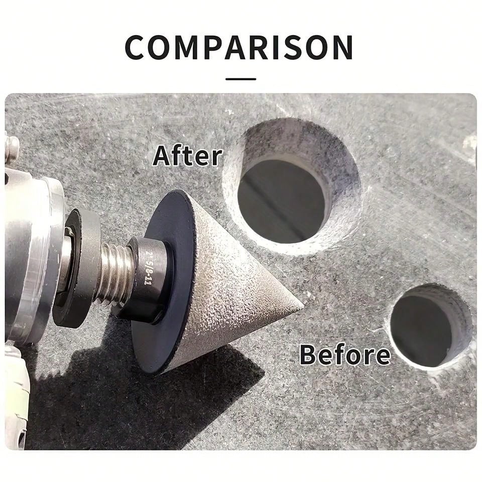 1pc Vacuum Brazed Diamond Chamfering Bit With M14 Thread, Hole ...