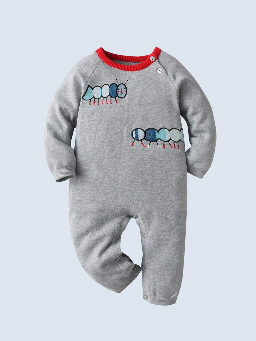 Mono Suéter Infantil Con Linda Bordado De Patrón, Elegante E ...