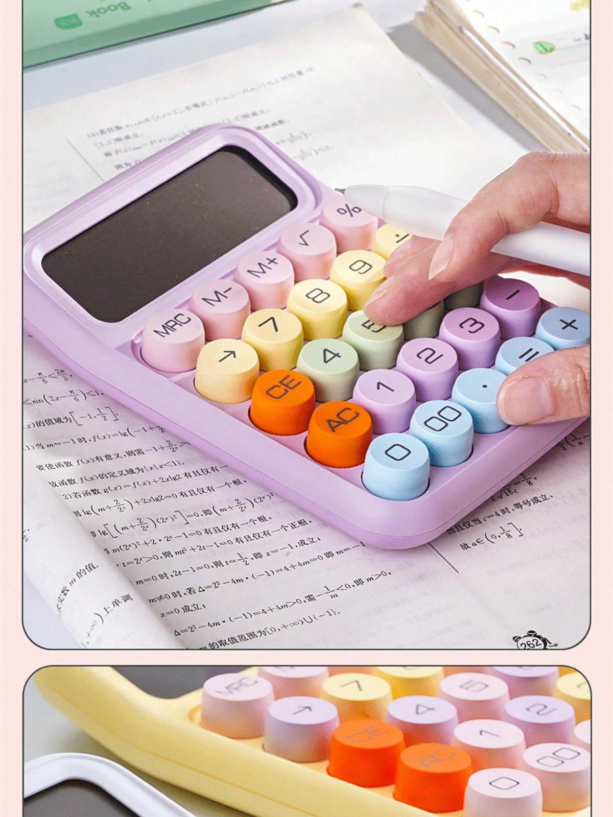 Large Button Calculator With Soft Keyboard, Candy-colored Financial ...