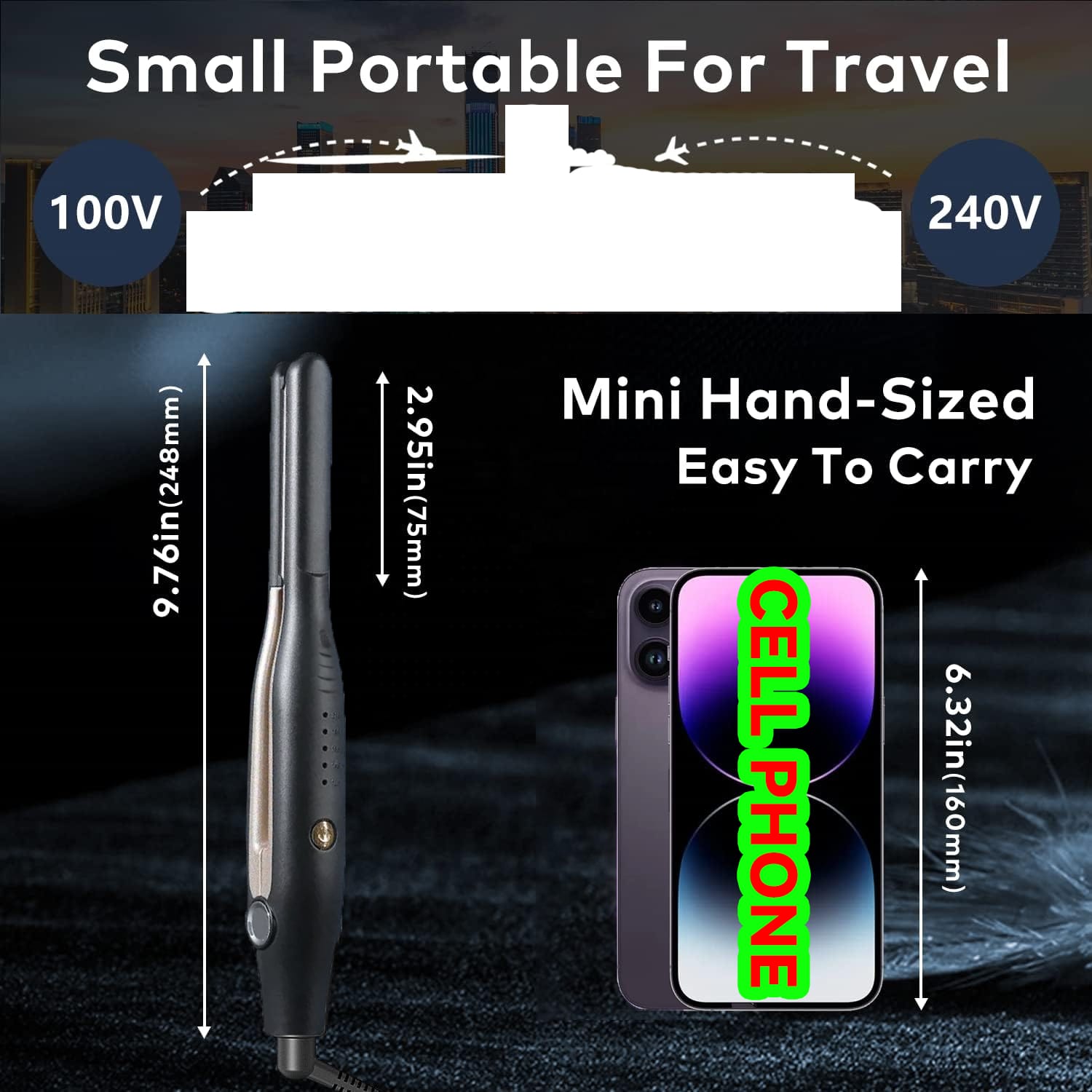 1pc Men's Hair Curling Stick Hair Straightener And Crimper, Short Hair ...