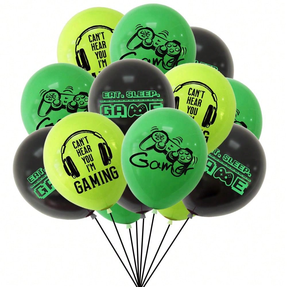 10 PCS Video Game Latex Balloons, 12 Inch Gaming Gamer Birthday Party ...