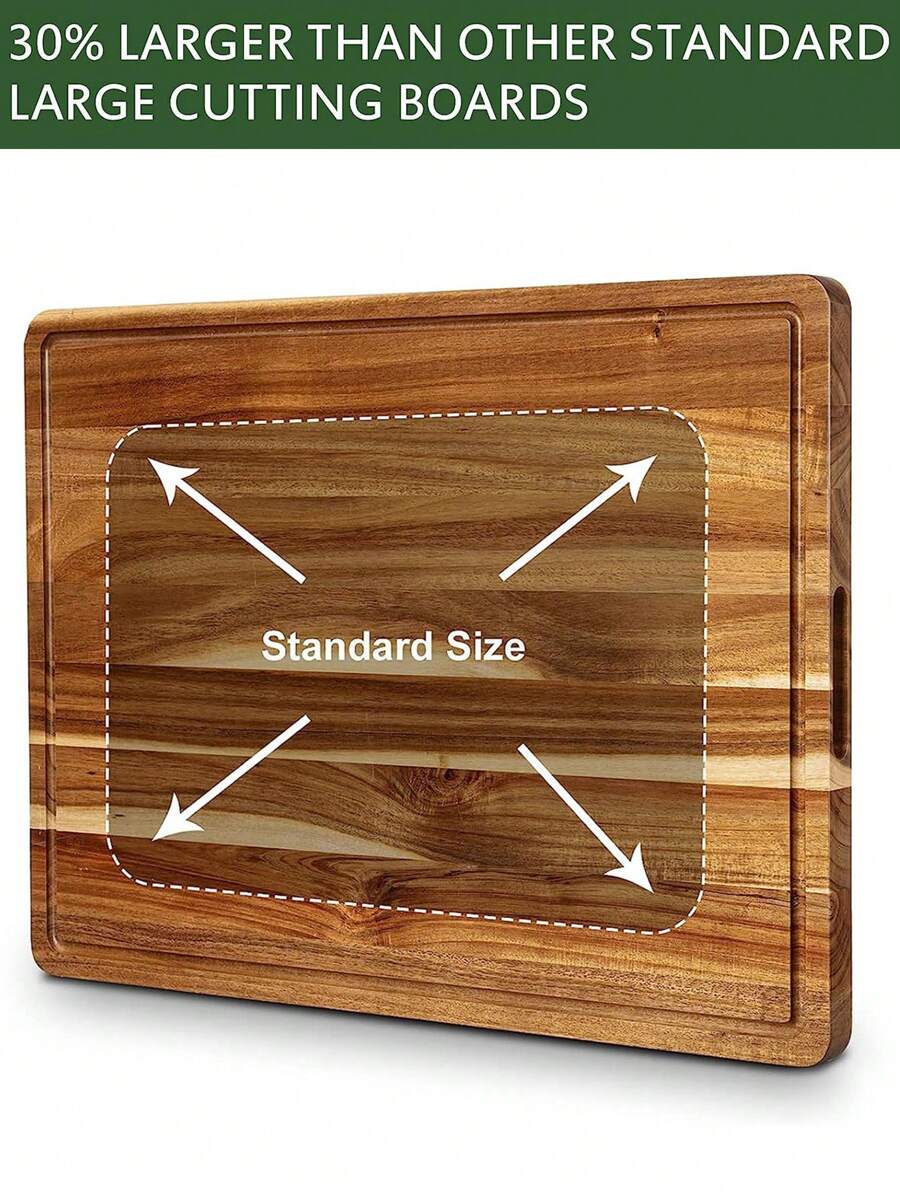 Extra Large Wood Cutting Boards for Kitchen 24 x 18 Inch, Large Wooden Cutting Board with Juice ...