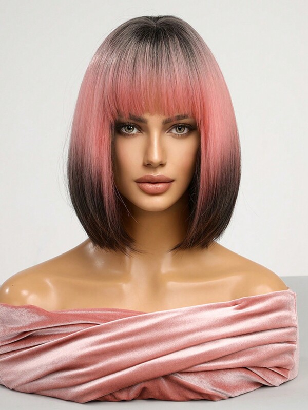 Multi-color Synthetic Hair Daily Short Straight Bangs With Machine ...