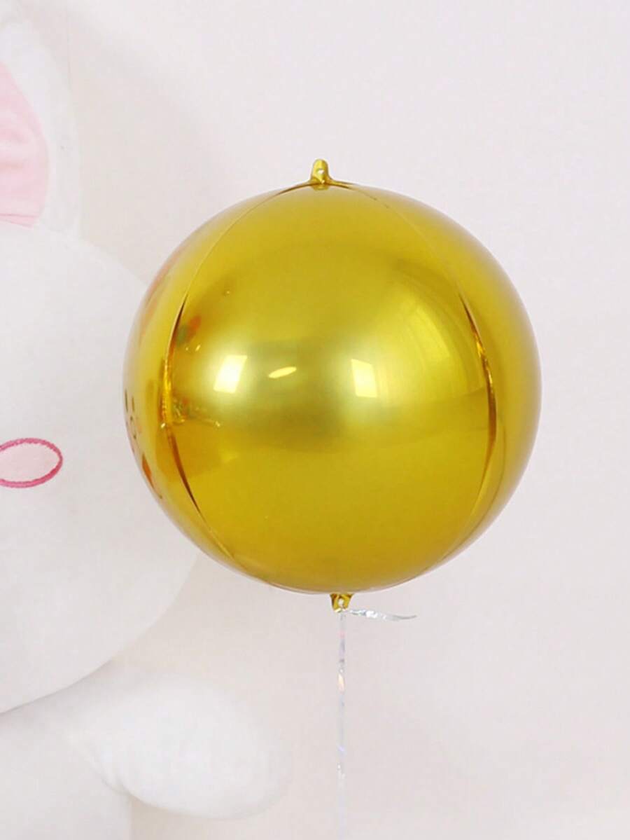 2/10pcs 10-Inch 4D Golden Aluminum Film Balloon, Decoration Balloon For ...