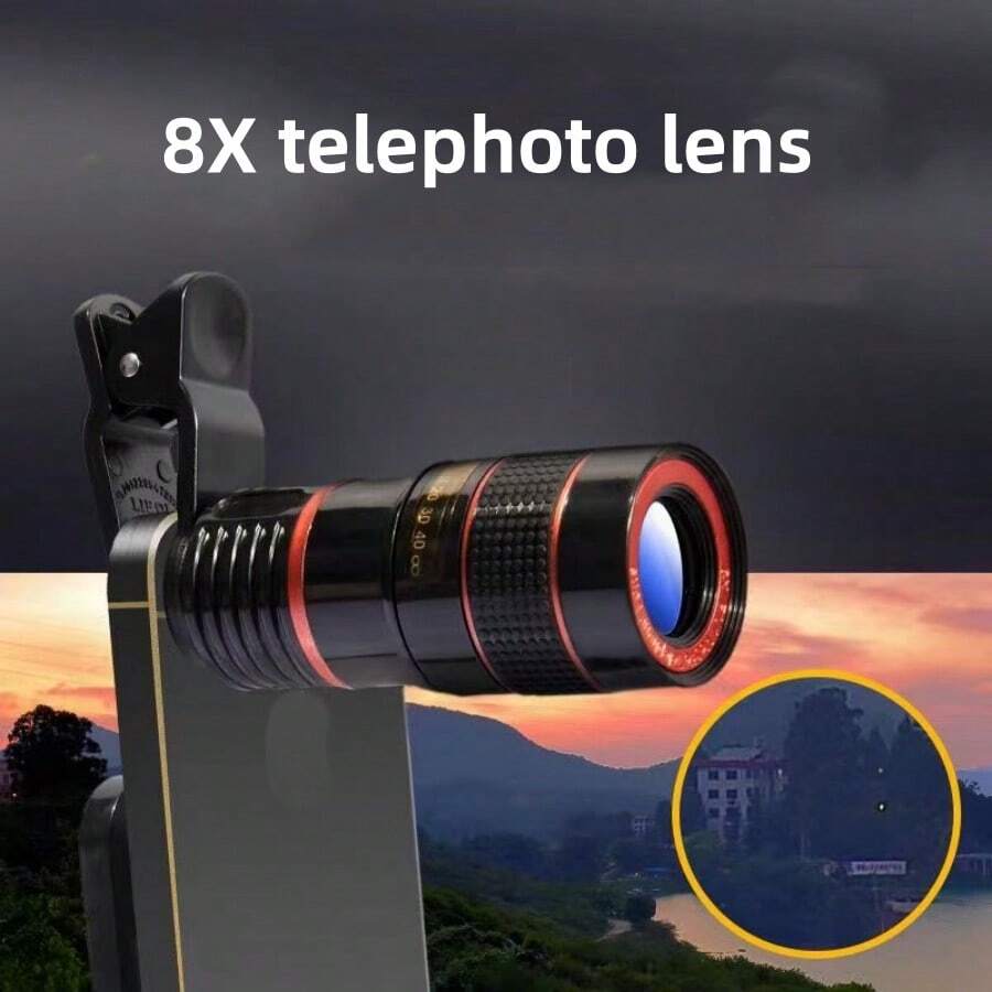 8-12X Zoom Telephoto Lens External 8X Phone Lens For Outdoor ...