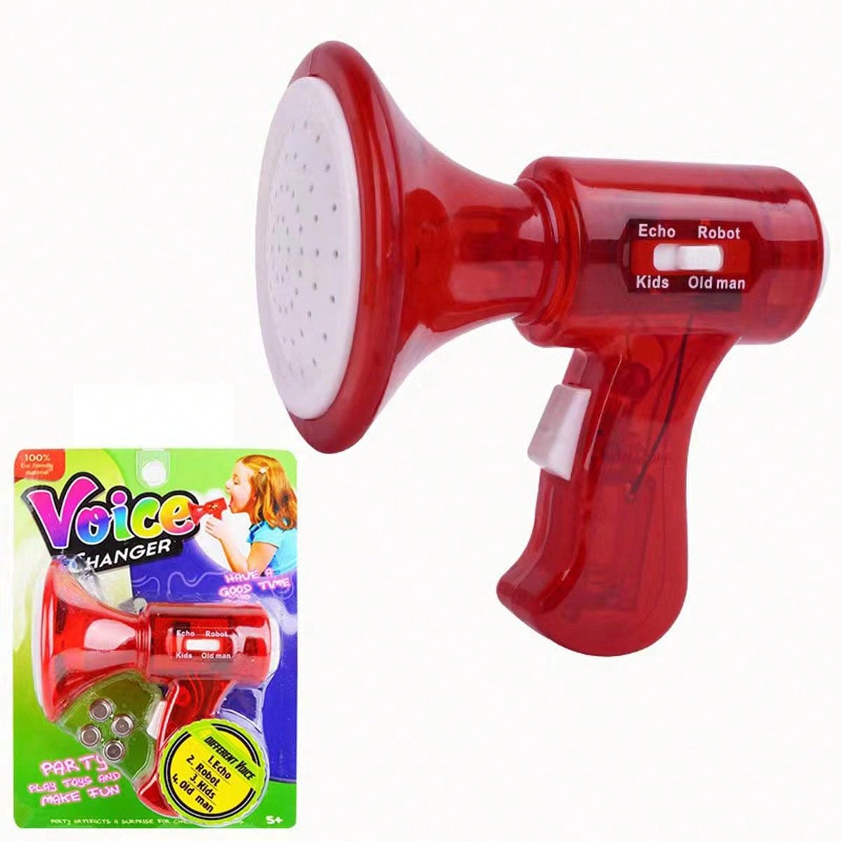 Red Multi Voice Changer For Kids, Handheld Voice Changer Microphone ...