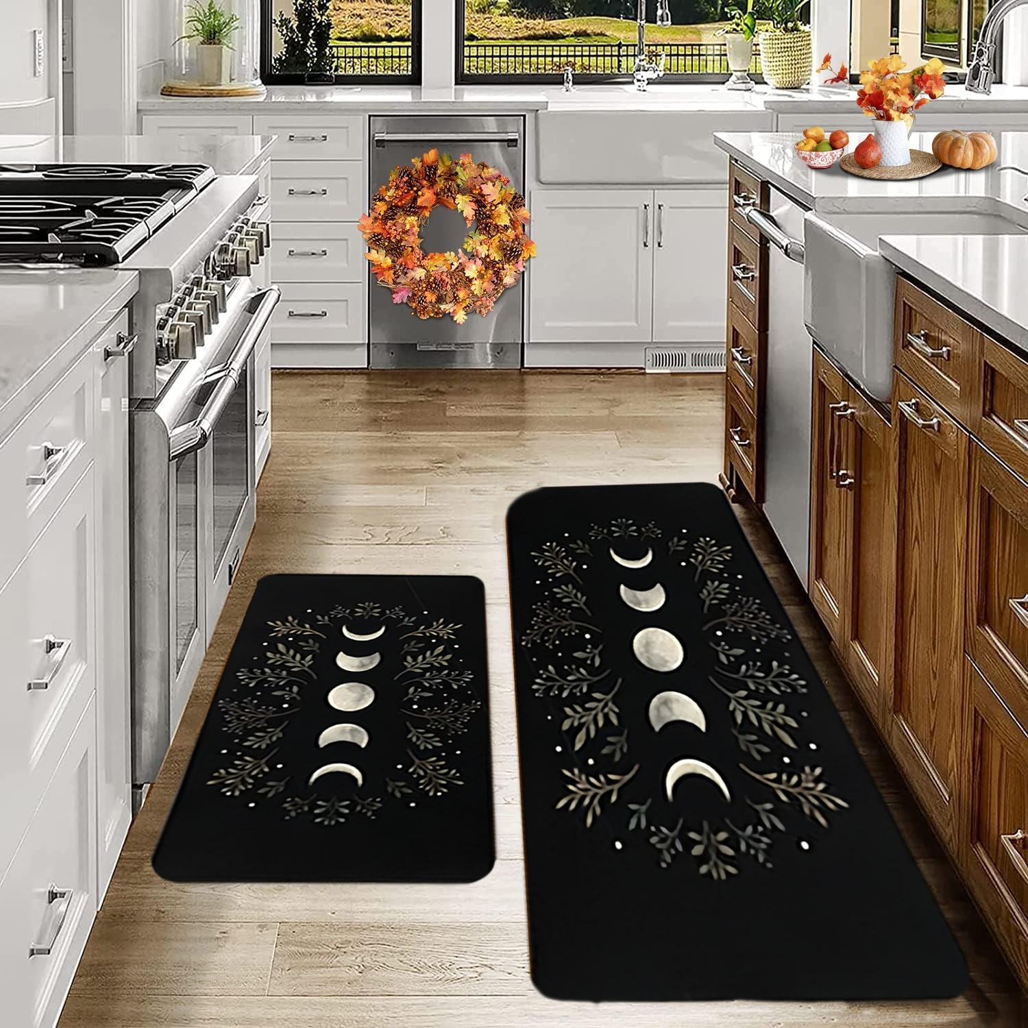 1pc Moon & Star Print Kitchen Rug | SHEIN USA