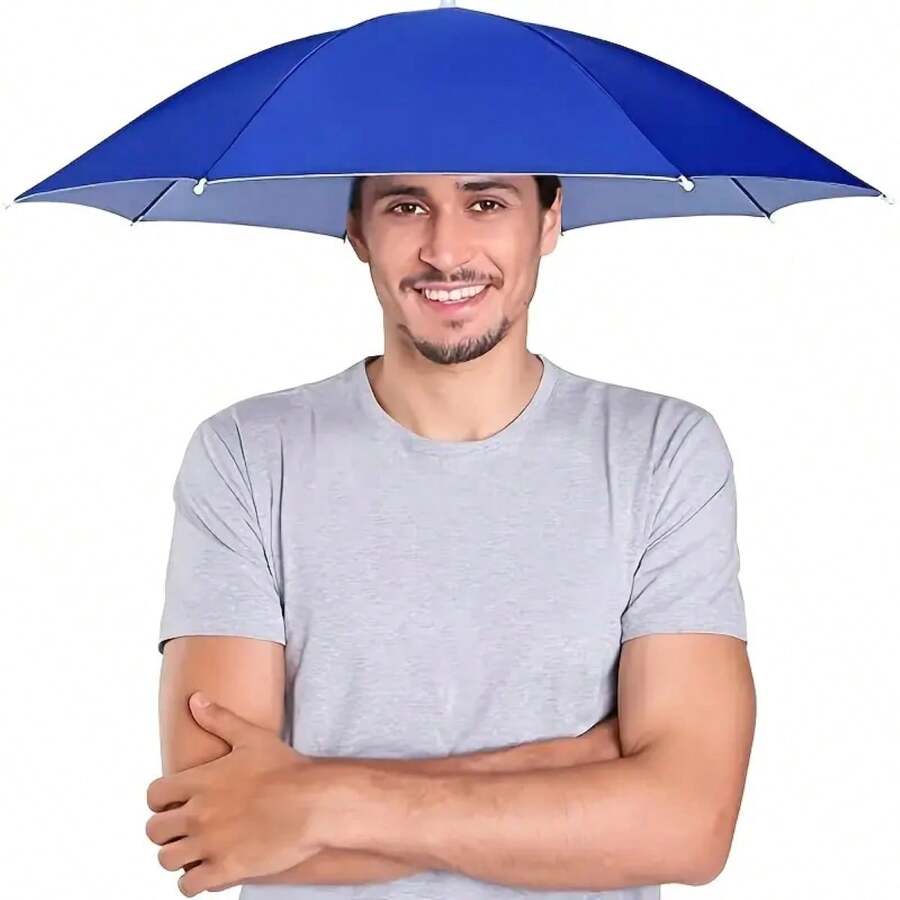 1pc Portable Headwear Umbrella For Outdoor Work Beach Travel, Creative ...