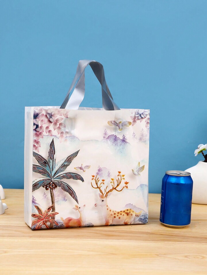 10PCS Plant Elk Printing Gift Bag High -end packaging gift bag Packing ...
