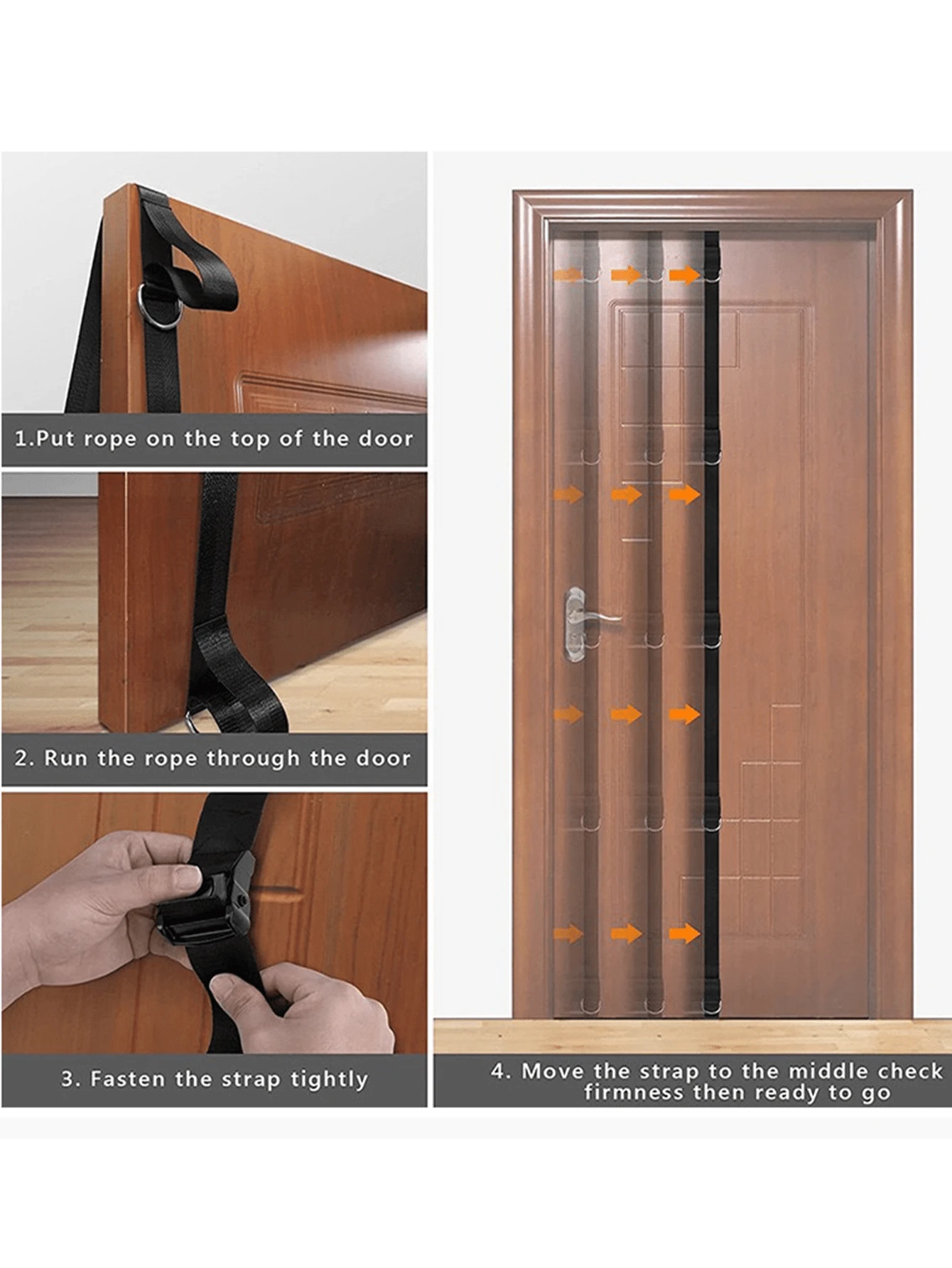 1pc Elastic rope door buckle suspension training with door clip type ...