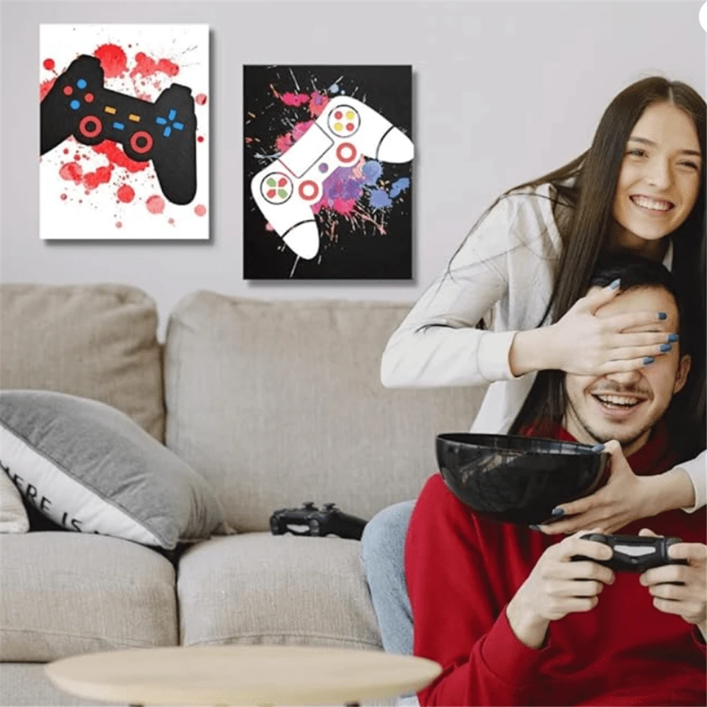 Game pad Posters Video Game Controller Prints Wall Art Gaming Posters ...