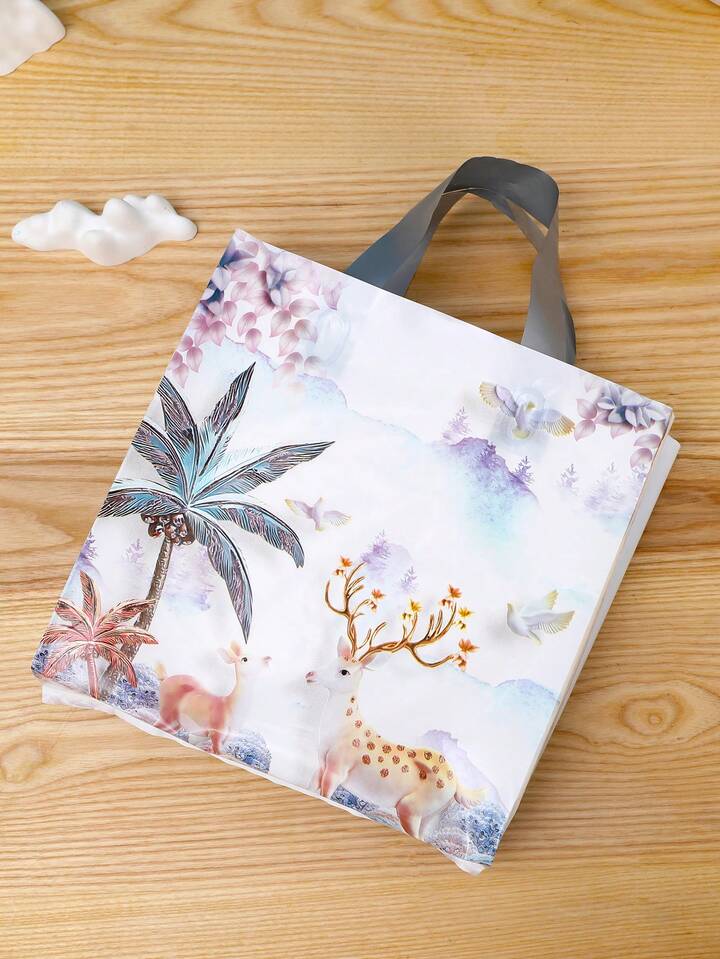 10PCS Plant Elk Printing Gift Bag High -end packaging gift bag Packing ...