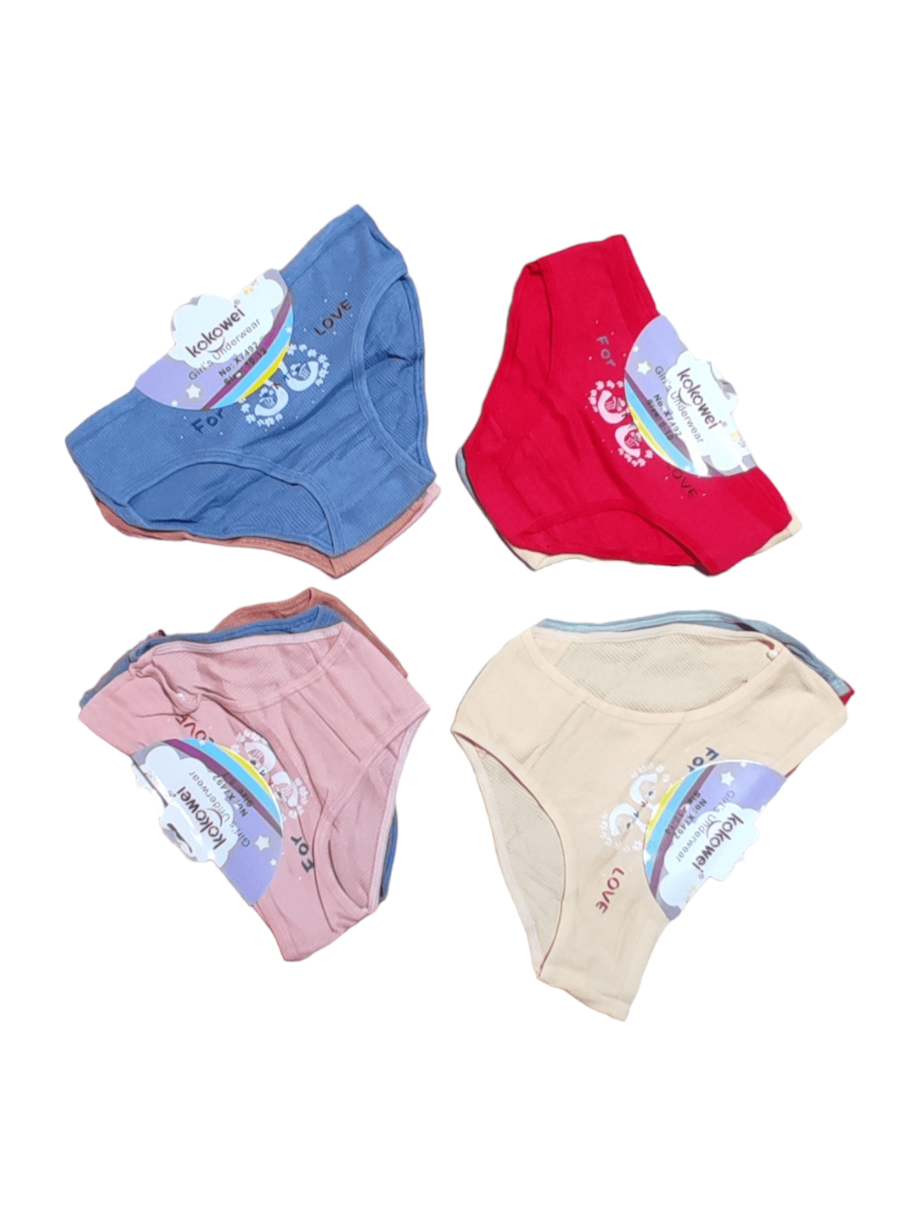 12 Piezas de Calzoncito de ALGODON Para NIÑA Con Estampado Infantil ...