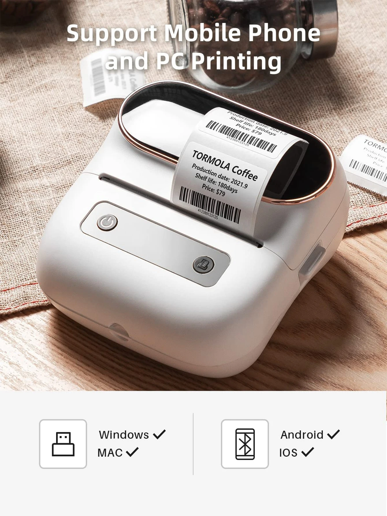 Phomemo M220 Thermal Bluetooth Label Makers - Wireless Thermal Label ...