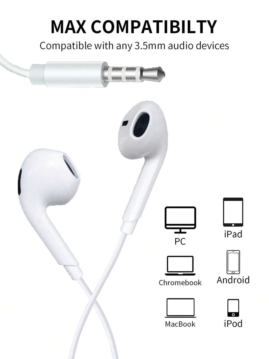 Wired In-Ear Earphone With 3.5mm Interface, Line Control, Microphone ...
