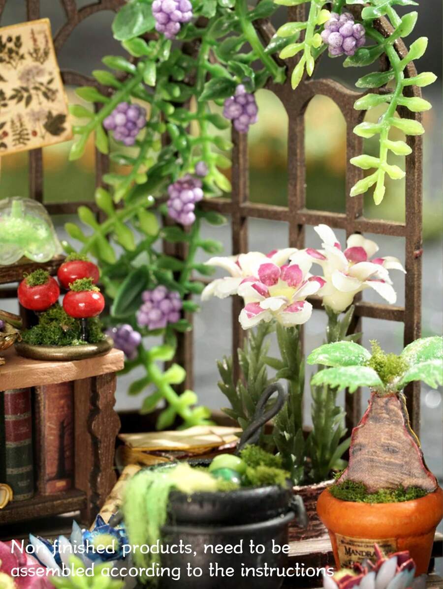 1pc Diy Miniature Fairy Cottage Handmade Magic House Assembling Model ...