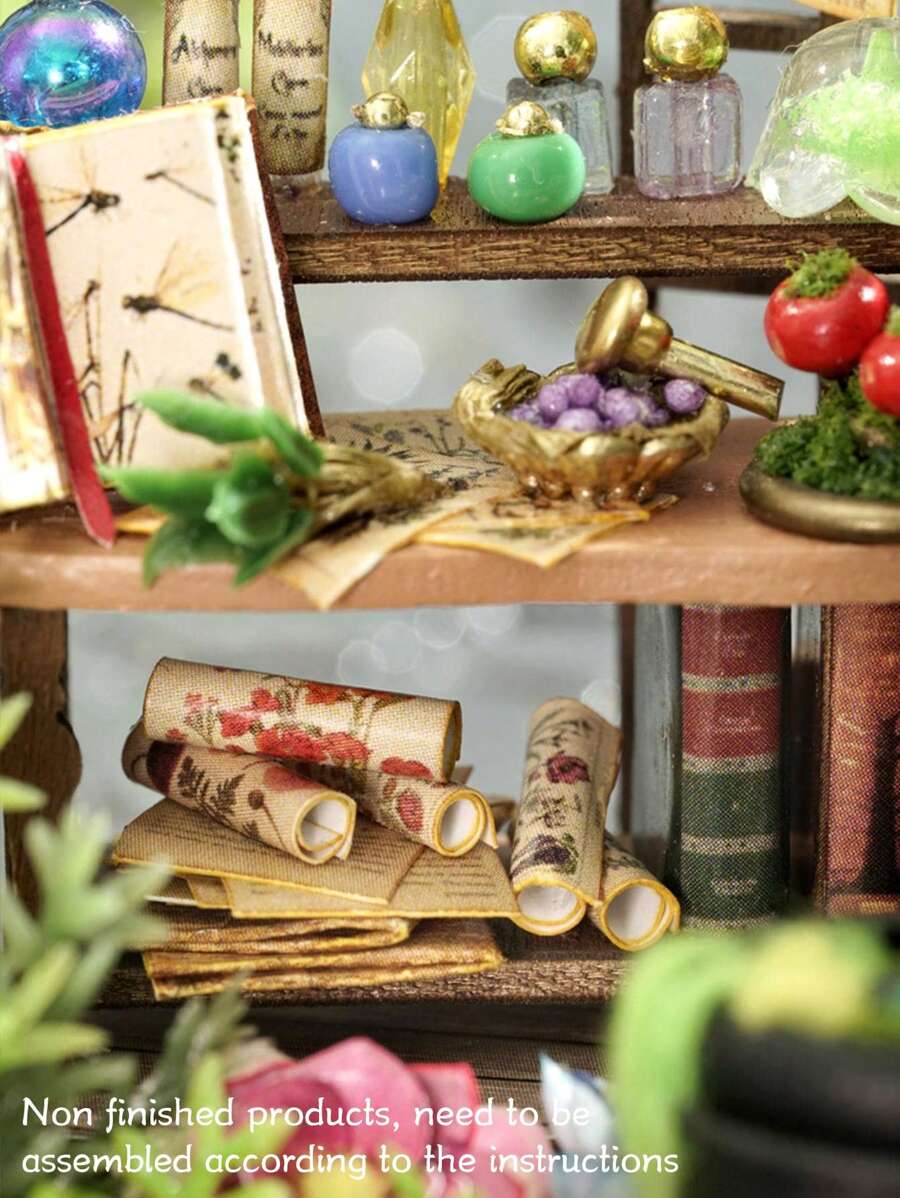 1pc Diy Miniature Fairy Cottage Handmade Magic House Assembling Model ...