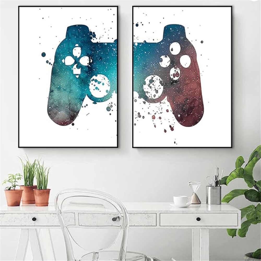 Black and White Pictures Video Game Wall Art Gaming Poster Gaming Wall ...