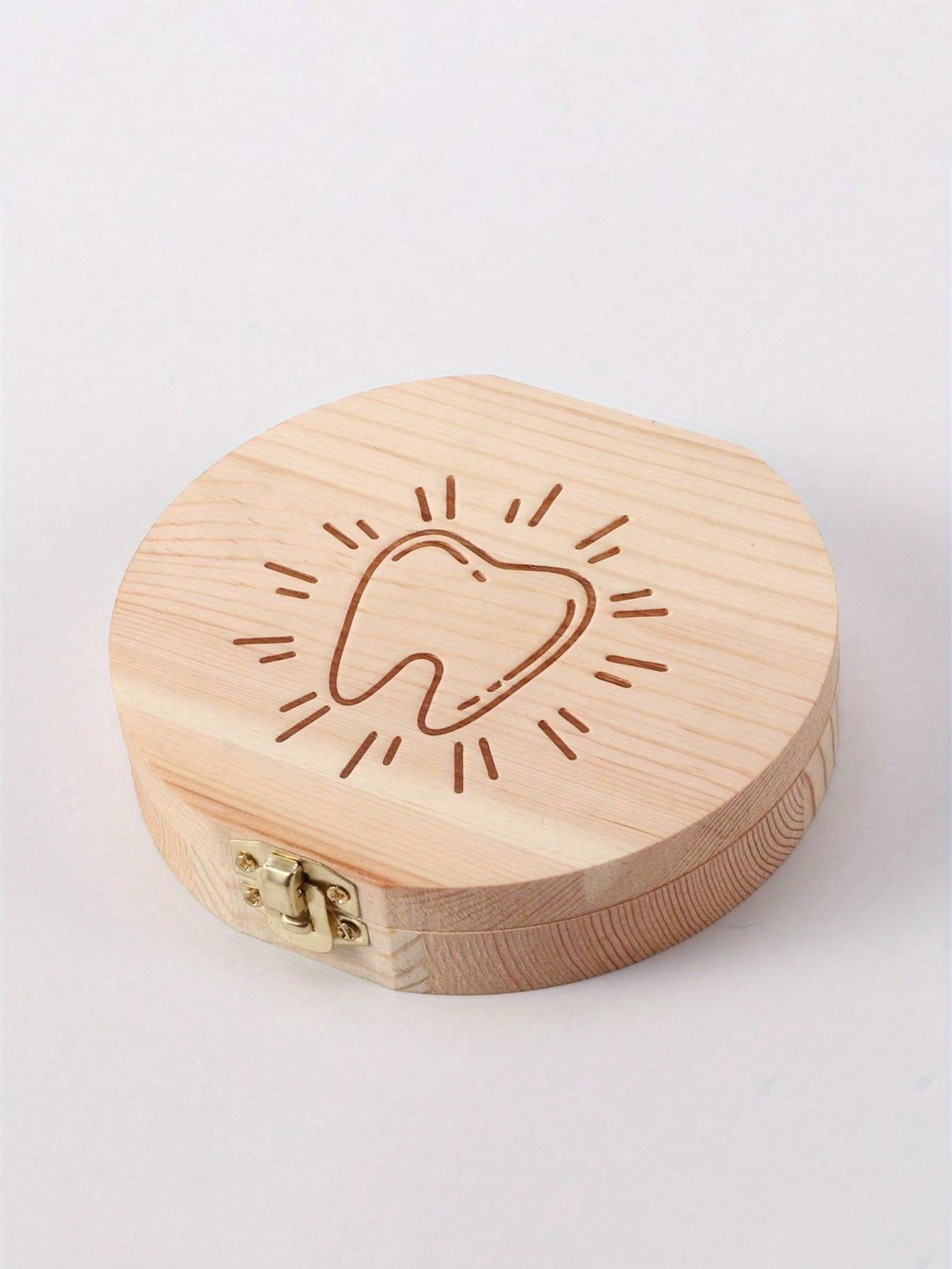 Wooden Tooth Storage Box Tooth Box Organizer Milk Teeth Storage ...