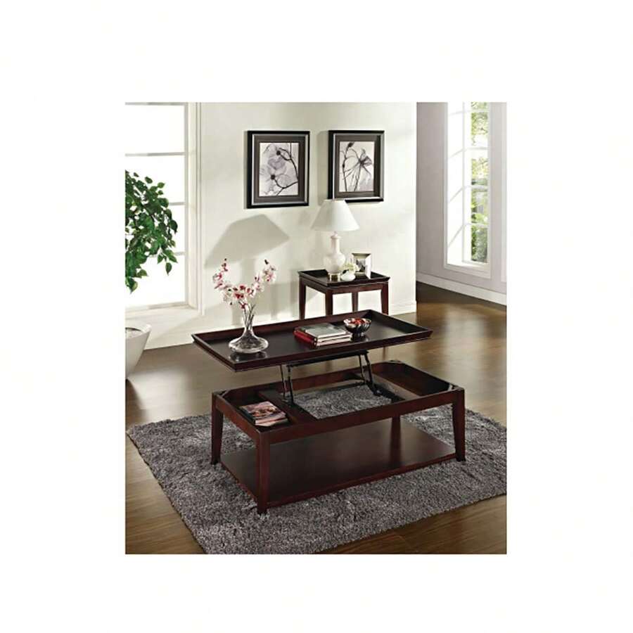 Versatile Lift Top Cocktail Table - Hardwood Solids, Birch Veneer ...