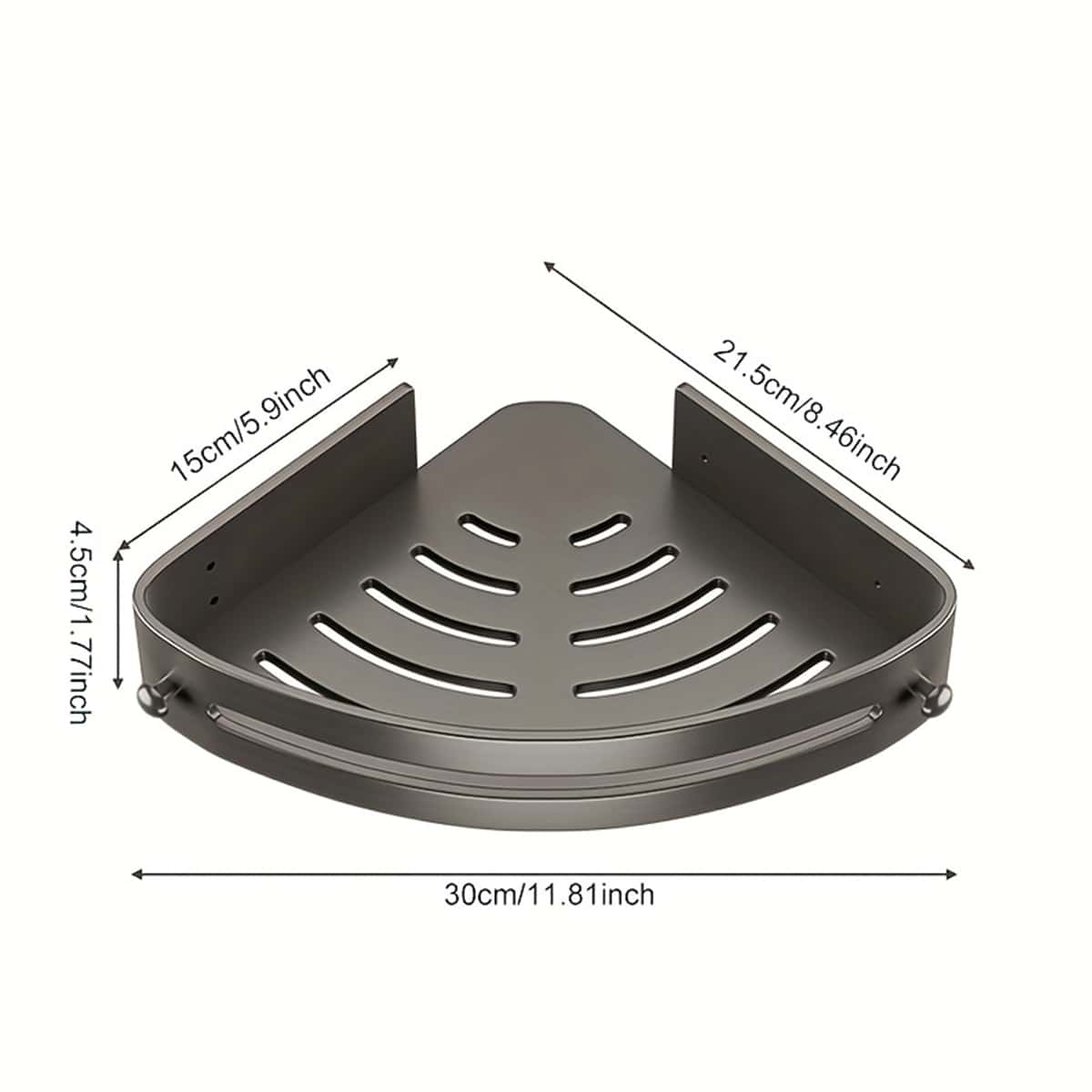 1pc Bathroom Abs Plastic Triangle Storage Rack, Wall Mounted Shower ...