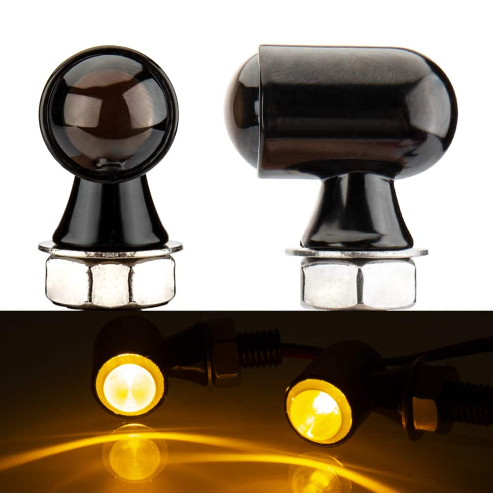 1pair Motorcycle Mini Turn Signals For Honda Kawasaki Suzuki Triumph ...