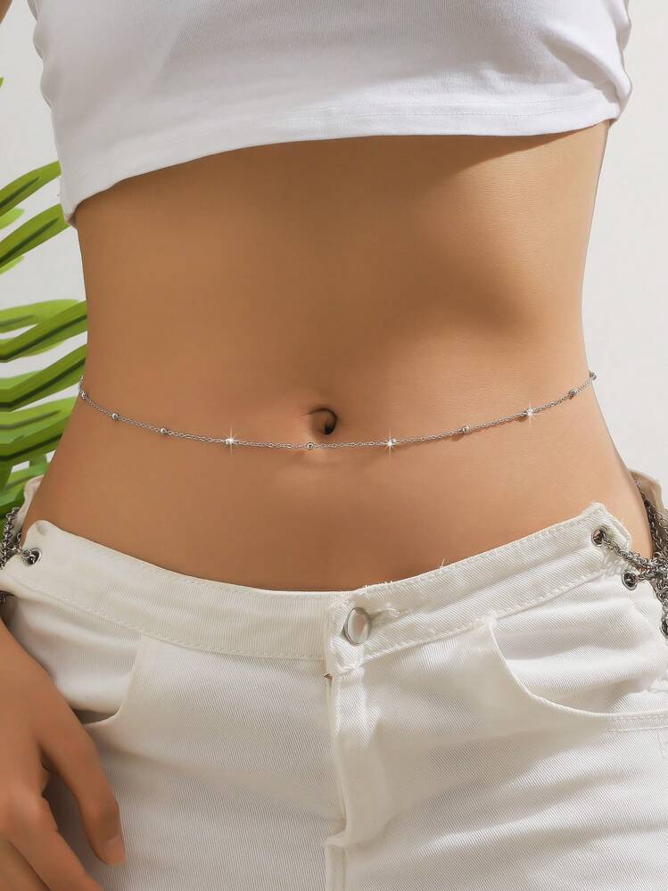 1pc New Simple Fashionable Beaded Waist Chain SHEIN ASIA