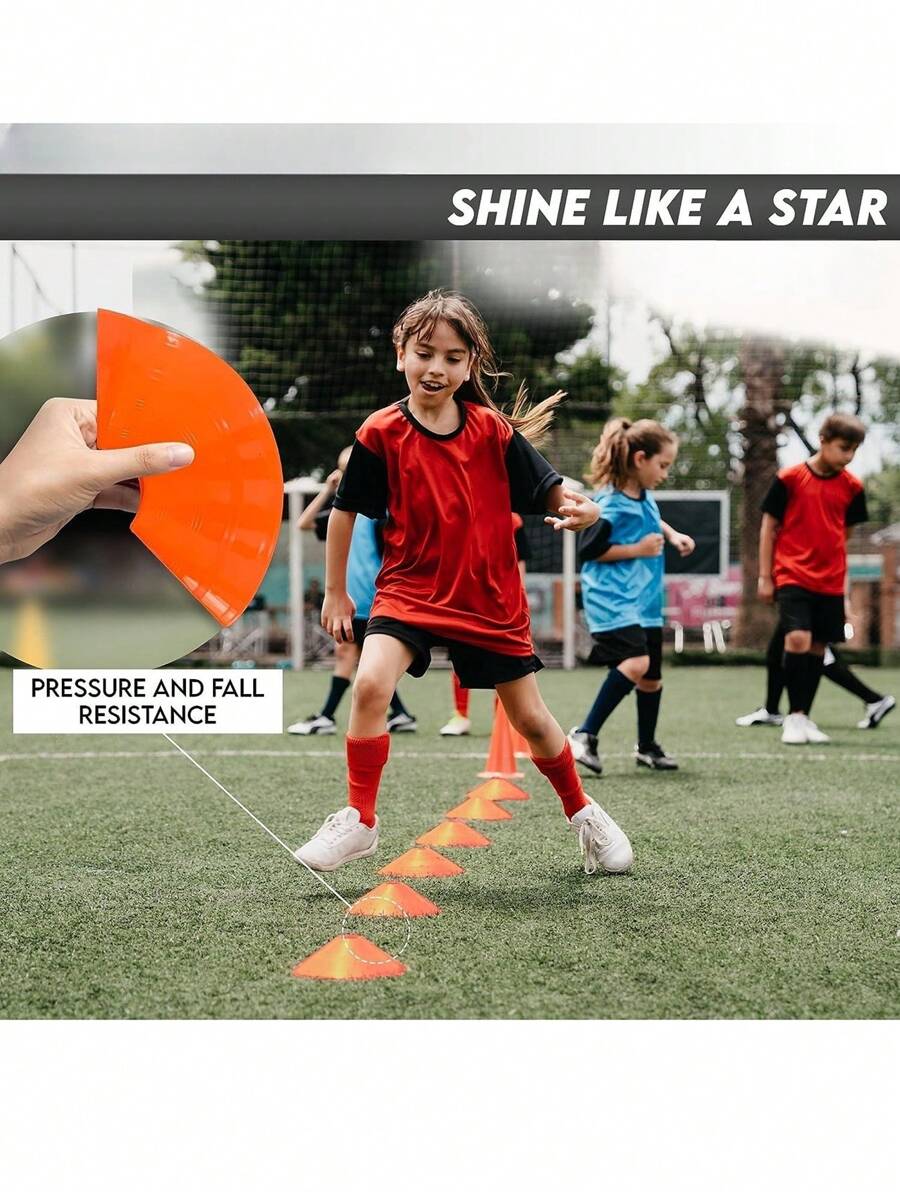 1set Of 50 Football Training Equipment Markers, Including Disc Cones ...